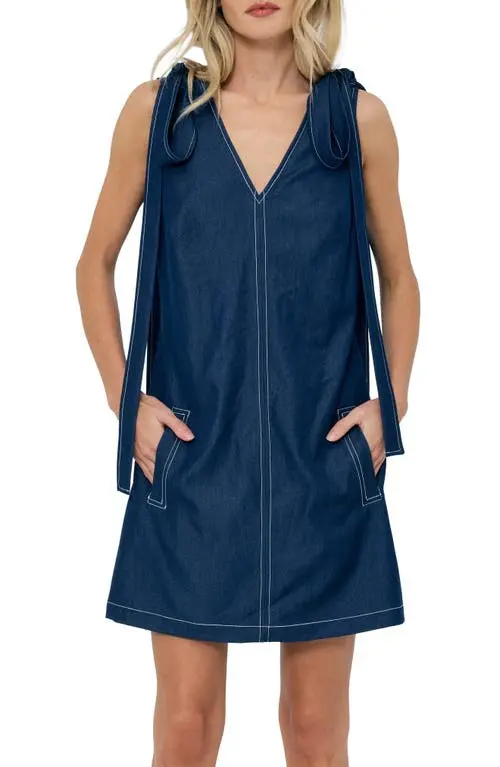 CIEBON Sleeveless Mini Dress With Decorative Ties