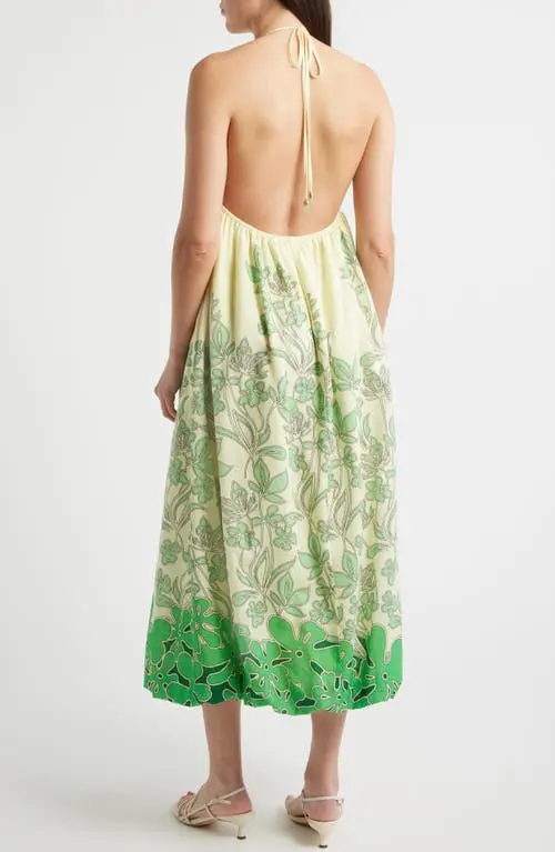 CIEBON Dani Floral Print Midi Dress