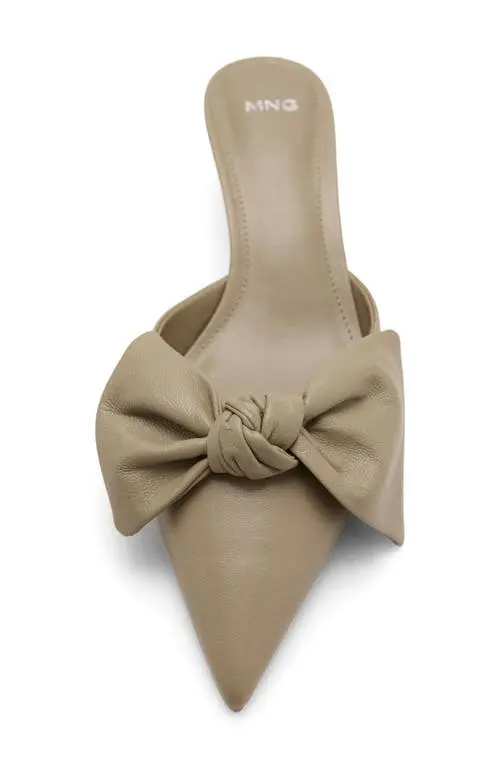 Mango Pointed Toe Kitten Heel Mule