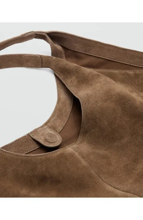 Mango Suede Shoulder Bag