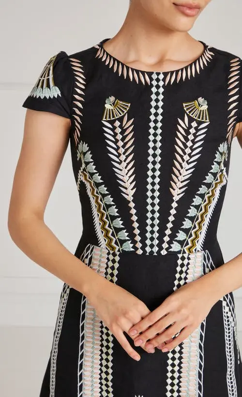 TEMPERLEY LONDON Avalon Dress With Geometric Embroidery