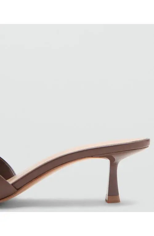 Mango Kitten Heel Slide Sandal