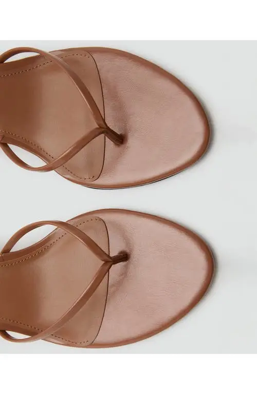 Mango Minimalist Faux Ankle Strap Sandals With Pin Heel - Leather