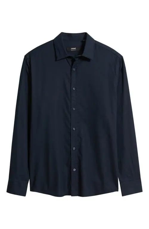 MAVI Cotton Blend Button-up Shirt - Dark Sapphire