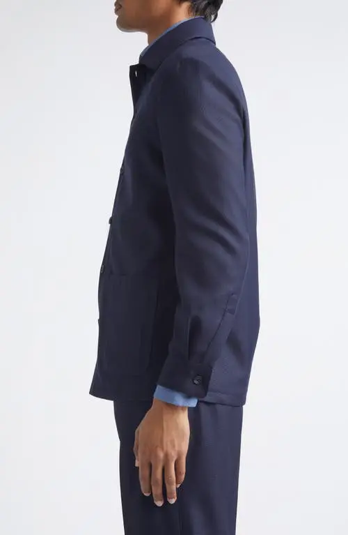 Thom Sweeney Wool Hopsack Overshirt