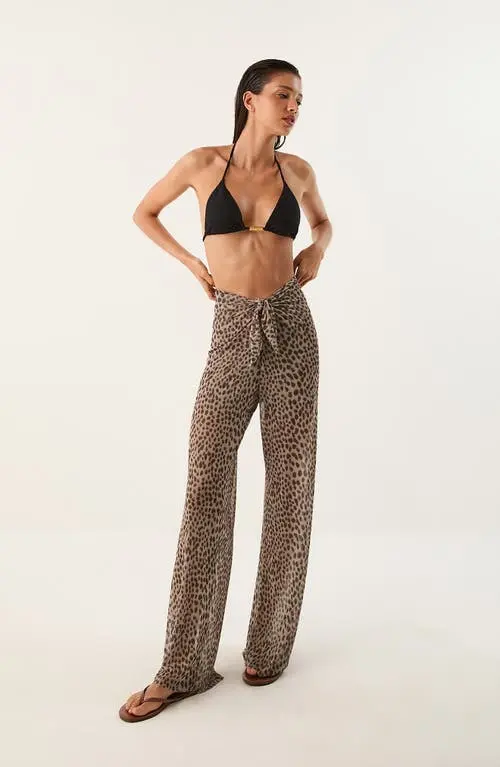 VIX PAULA HERMANNY Pareo Cover-up Pants - Brown Multi