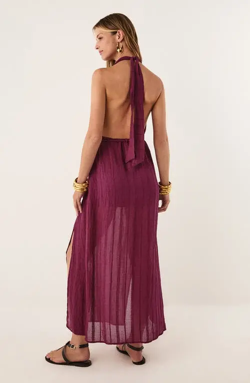VIX PAULA HERMANNY Talita Halter Cover-up Maxi Dress
