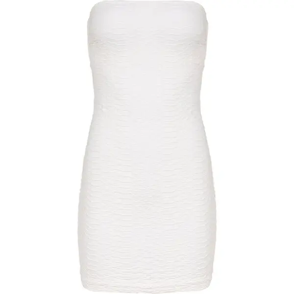 VIX PAULA HERMANNY Burke Strapless Cover-up Minidress - White