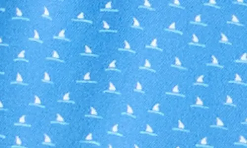 UNTUCKIT Sailboat Print Short Sleeve Performance Button-up Shirt