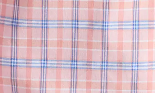 UNTUCKIT Plaid Performance Button-up Shirt - Peach