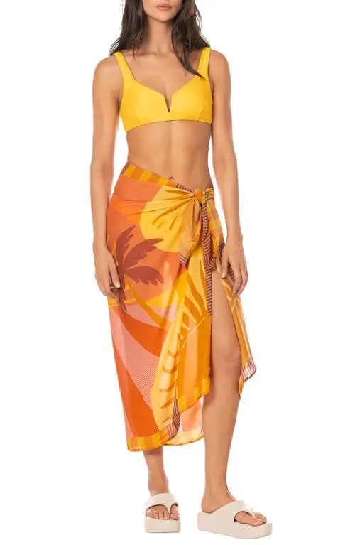 MAAJI Instintc Print Isla Cover-up Pareo - Open Orange
