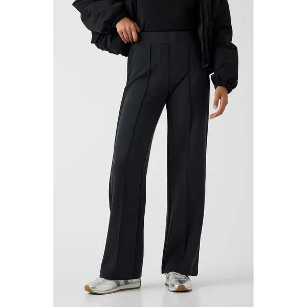 Guess Lyra Pintuck Straight Leg Pants - Black