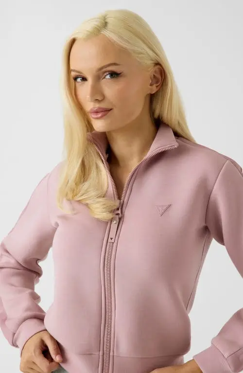 Guess Allie Scuba Knit Zip Front Sweatshirt