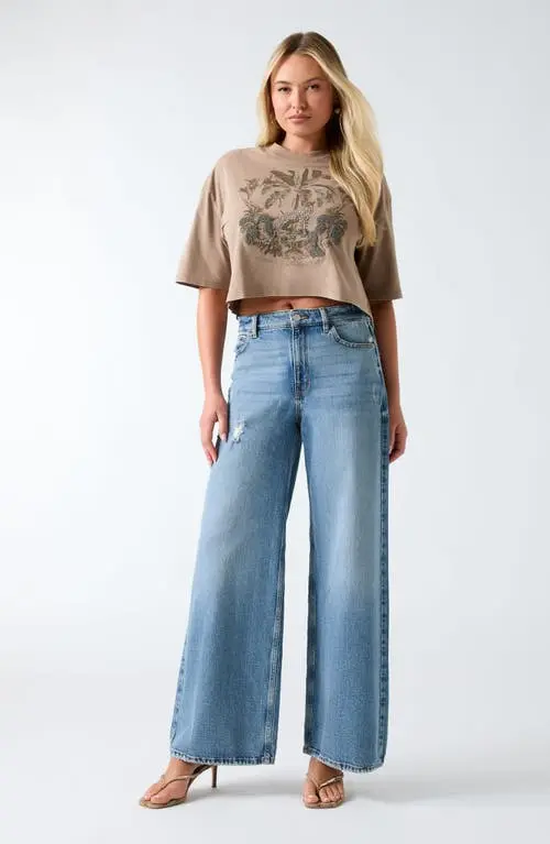 Guess Beaded Jungle Resort Crop T-shirt
