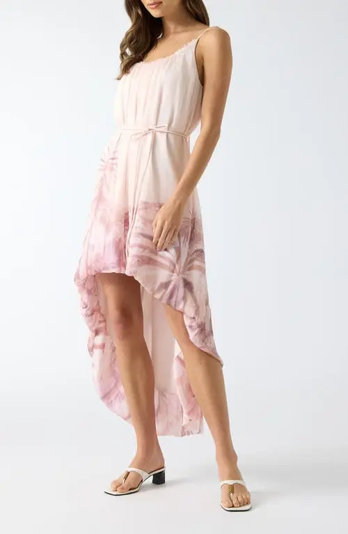 Guess Isla Sleeveless Tropical Print High-low Dress