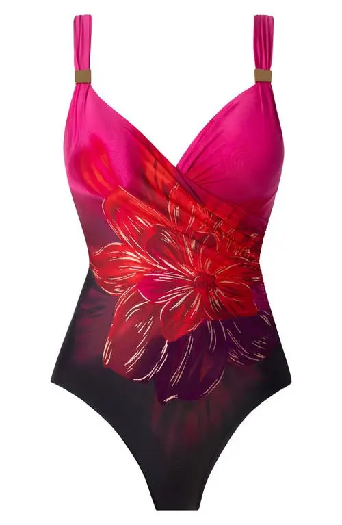 Miraclesuit Petali Rosa Siren Print One-piece Swimsuit