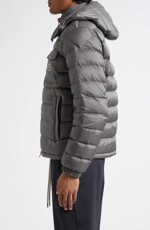 Moncler Verith Hooded Down Jacket - Pewter