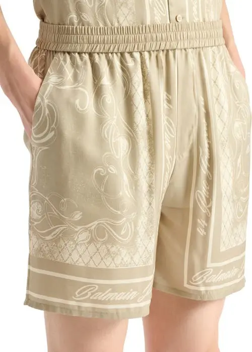 Balmain Printed Foulard Pyjama Shorts
