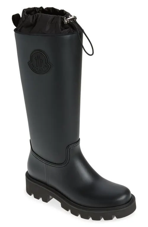 Moncler Kickstream Knee High Rain Boot - Black