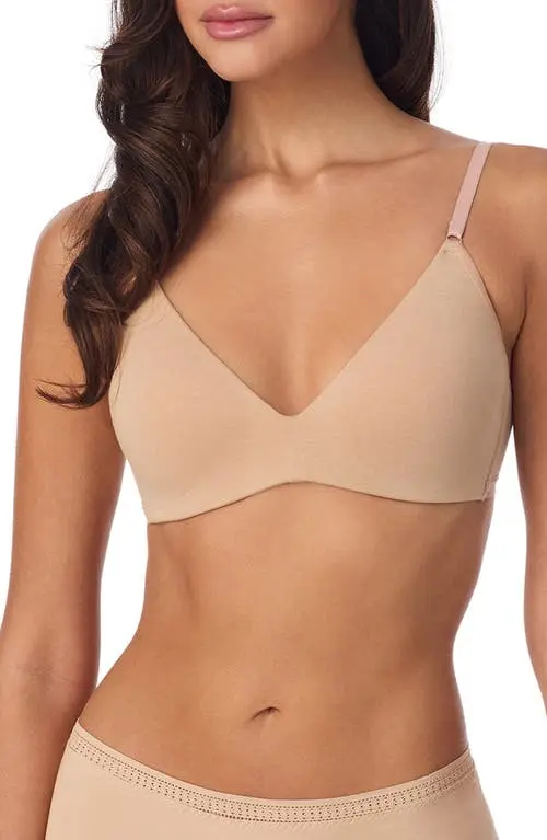 ON GOSSAMER Cabana Cotton Wirefree Push-up Bra - Champagne