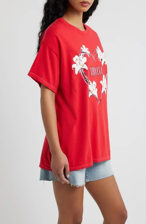 MERCH TRAFFIC Nirvana Heart Shaped Cotton Graphic T-shirt