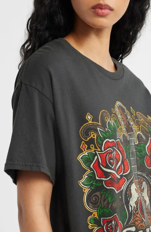 MERCH TRAFFIC Chris Stapleton Floral Rose Cotton Graphic T-shirt