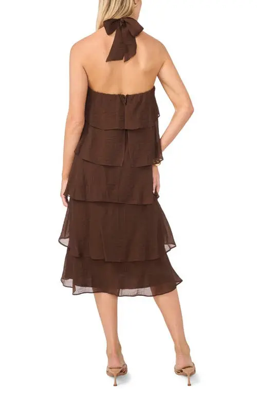 Vince Camuto Tiered Halter Midi Dress