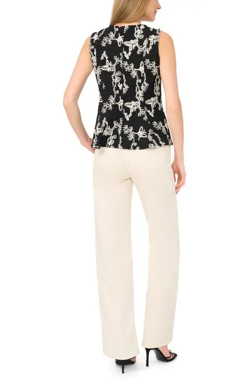 Vince Camuto Sleeveless Butterfly Motif Top