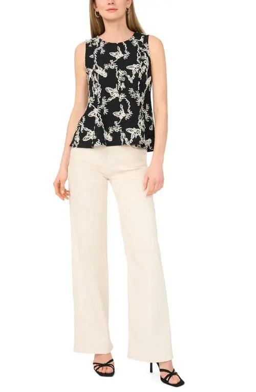 Vince Camuto Sleeveless Butterfly Motif Top