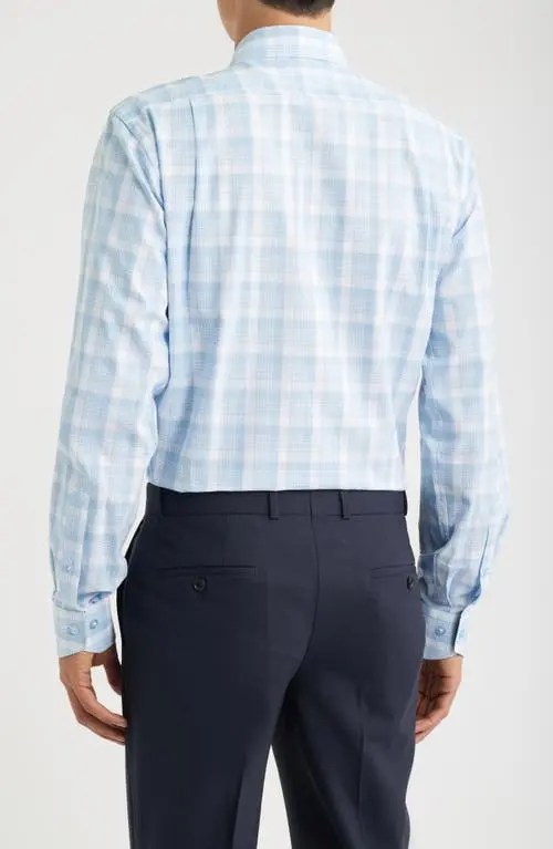 Lorenzo Uomo Trim Fit Plaid Check Cotton Dress Shirt