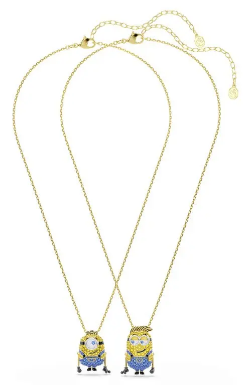 SWAROVSKI Set Of 2 Minion Best Friend Necklaces
