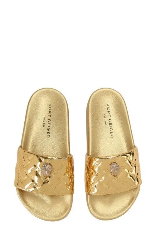Kurt Geiger Meena Eagle Slide Sandal - Gold