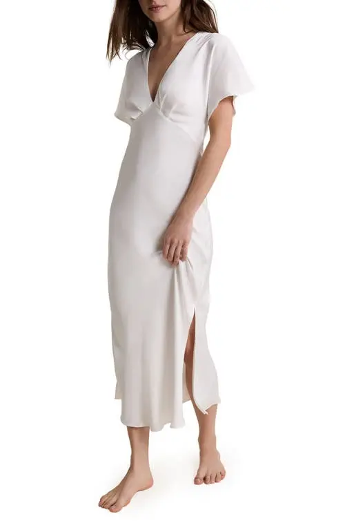 ETAM Marry Me Satin Maxi Nightgown - White