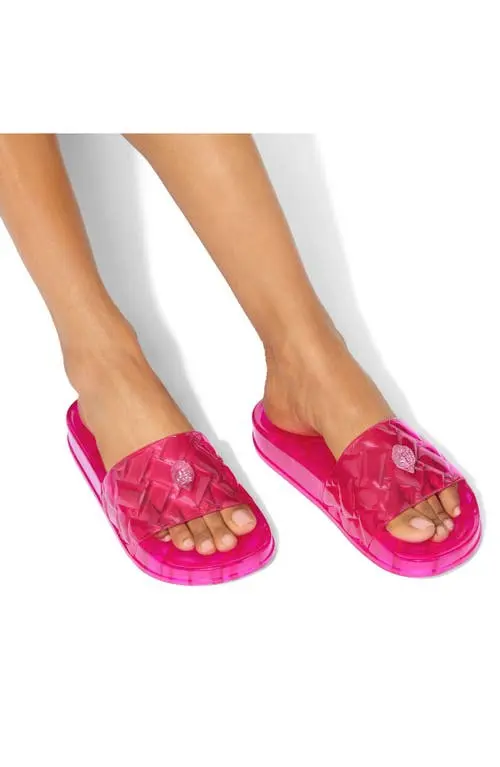 Kurt Geiger Meena Jelly Slide Sandal - Bright Pink