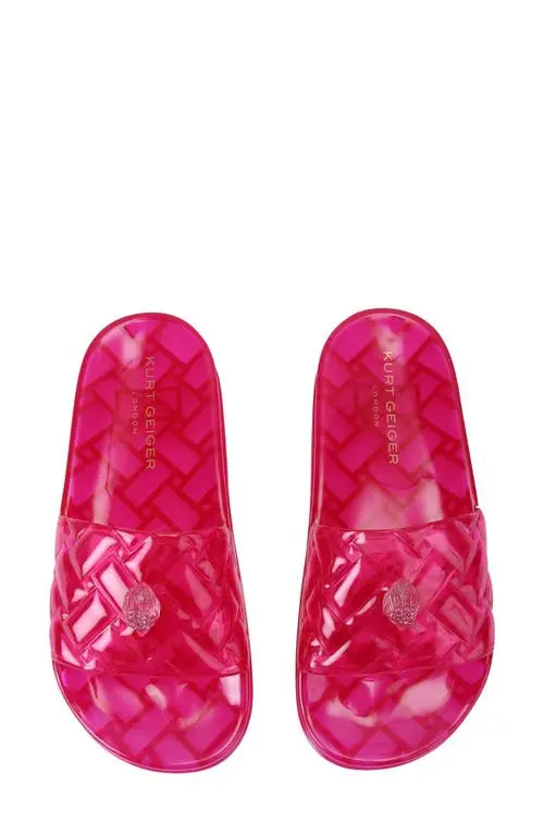 Kurt Geiger Meena Jelly Slide Sandal - Bright Pink