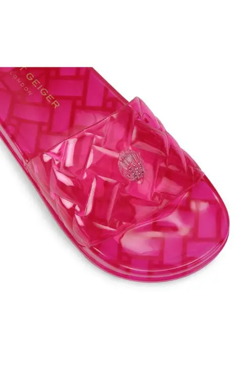 Kurt Geiger Meena Jelly Slide Sandal - Bright Pink
