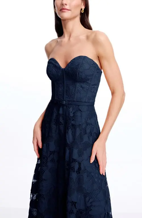 Dress The Population Pierson Floral Lace Strapless Gown