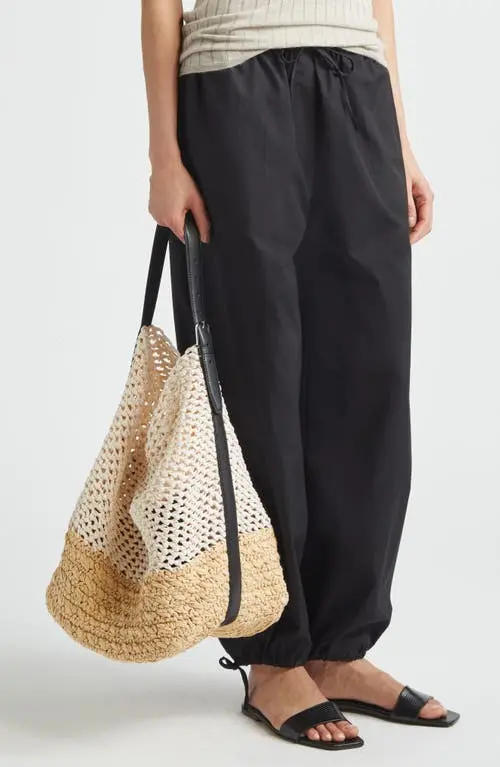 TOTEME Belted Paper Straw Tote