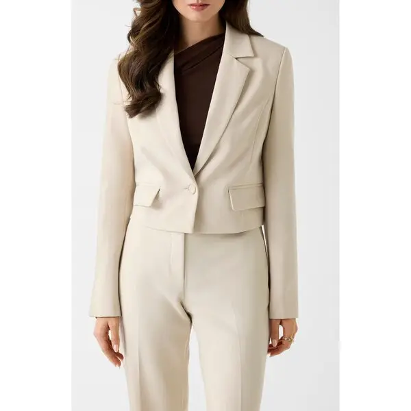 Guess Single-breasted Cropped Blazer