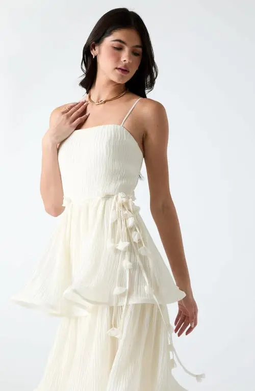 Guess Alessia Sleeveless Tiered Ruffle Maxi Dress