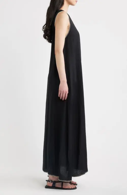 A.REN Clio Sleeveless Maxi Dress With Contrast Stitching