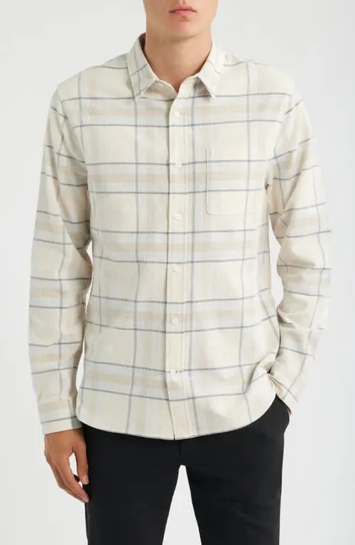 Vince Holme Plaid Cotton Corduroy Button-up Shirt - Blanco Combo