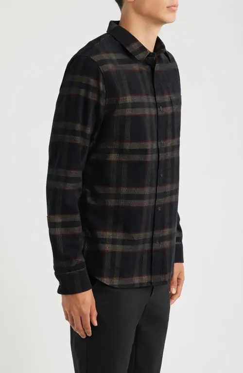 Vince Holme Plaid Cotton Corduroy Button-up Shirt - Terrapin Combo