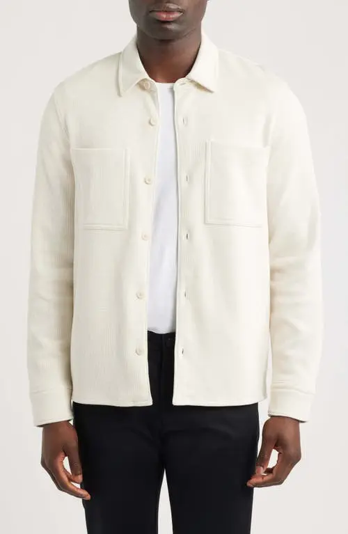 Vince French Rib Shirt Jacket - Blanco