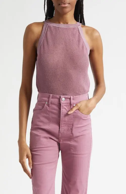 Veronica Beard Solomon Knit Linen Blend Tank - Orchid Haze