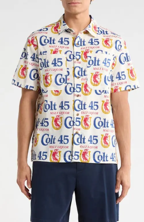 Brixton X Colt 45 Print Button-up Shirt - White Multi