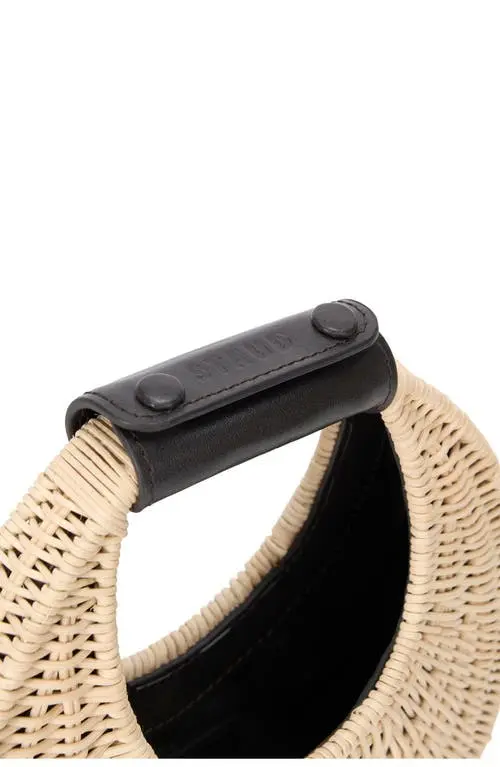 Staud Good Night Moon Wicker Top Handle Bag