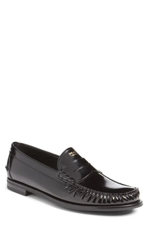 Prada Spazzalato Penny Loafer - Nero
