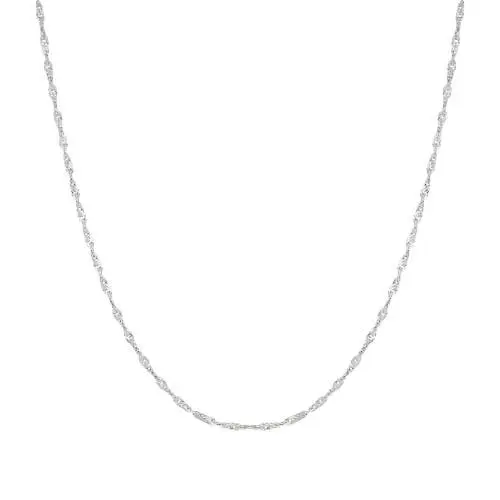 SPERO LONDON Twisted Curb Sterling Chain Necklace - Silver