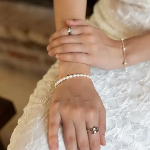 SPERO LONDON Natural Freshwater Seed Pearl Strand Bracelet With Sterling Accents